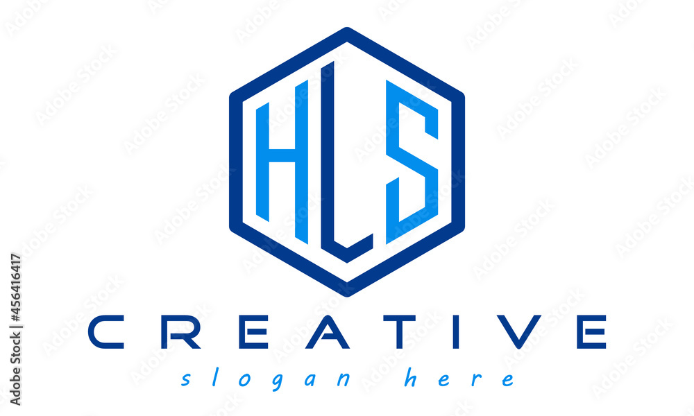 polygon letters logo, letters HLS modern unique minimalist brand ...