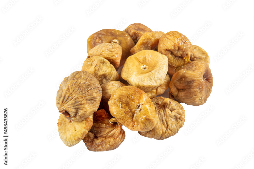 dried fig fruit isolated on white background. dried figs, top view ...