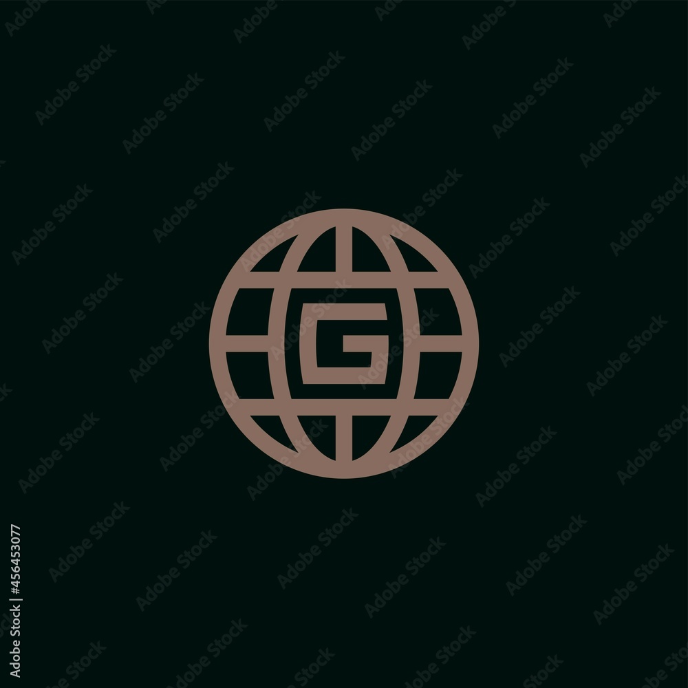 Letter G globe logo design illustration vector template. Universal ...