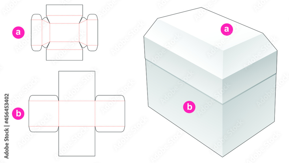 Packaging box die cut template Stock Vector | Adobe Stock