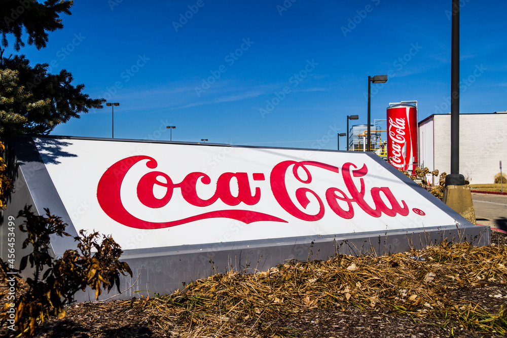 Giant Can of Coca Cola adorns the Bottling Plant. Coke products are ...
