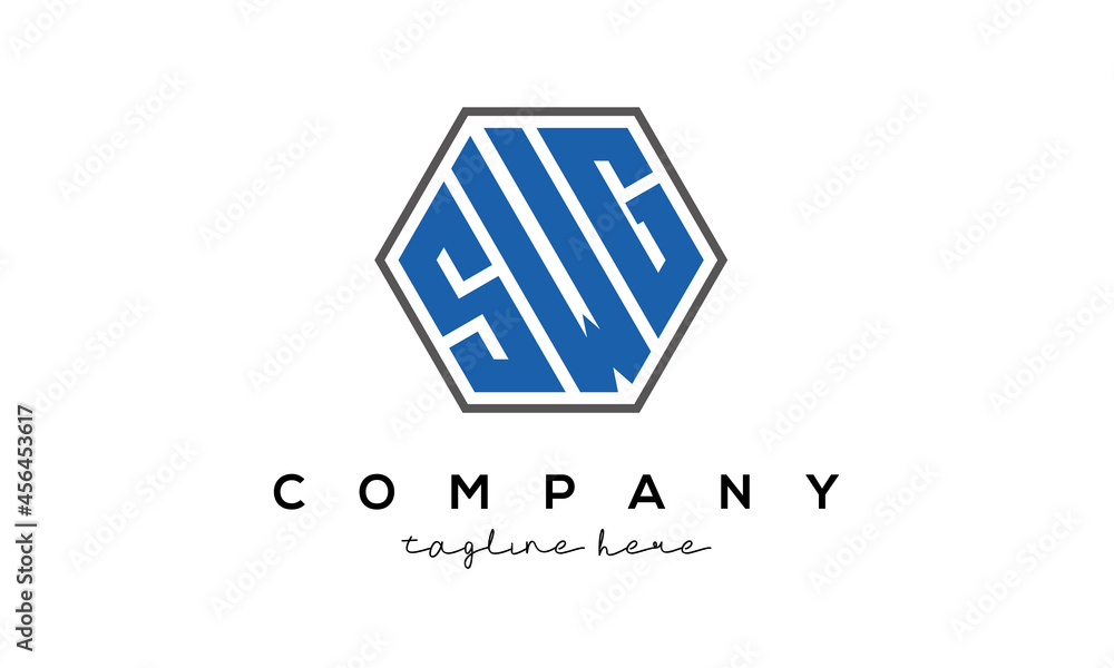 letters SWG creative polygon logo victor template Stock Vector | Adobe ...