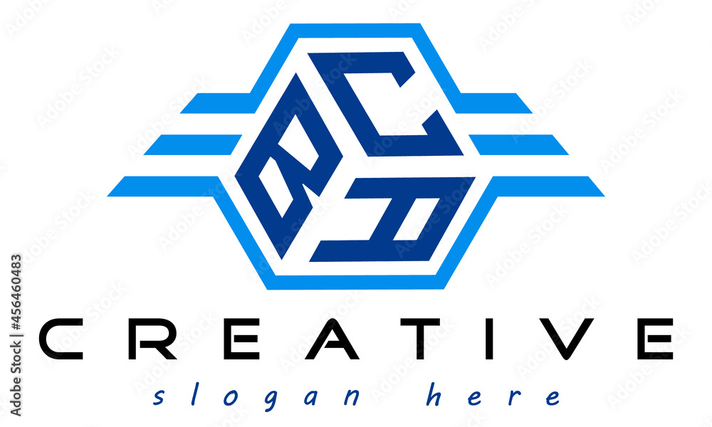 emblem badge with wings BCA letter logo design vector, business logo ...