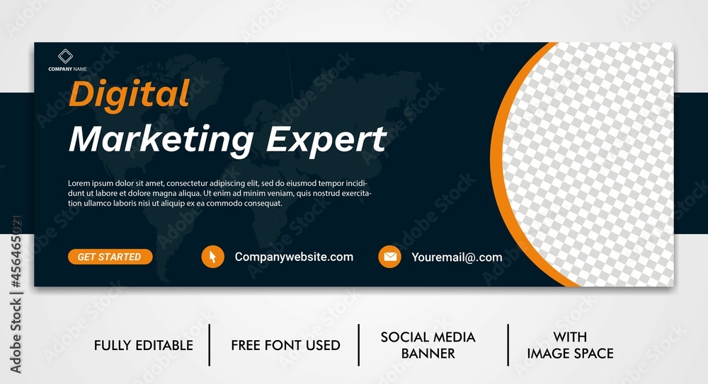 Digital Marketing banner, digital business marketing promotion timeline ...