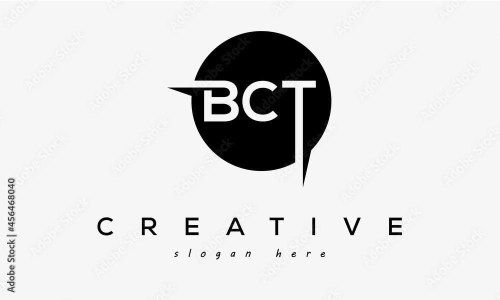 BCT creative circle letters logo design victor Stock Vector | Adobe Stock