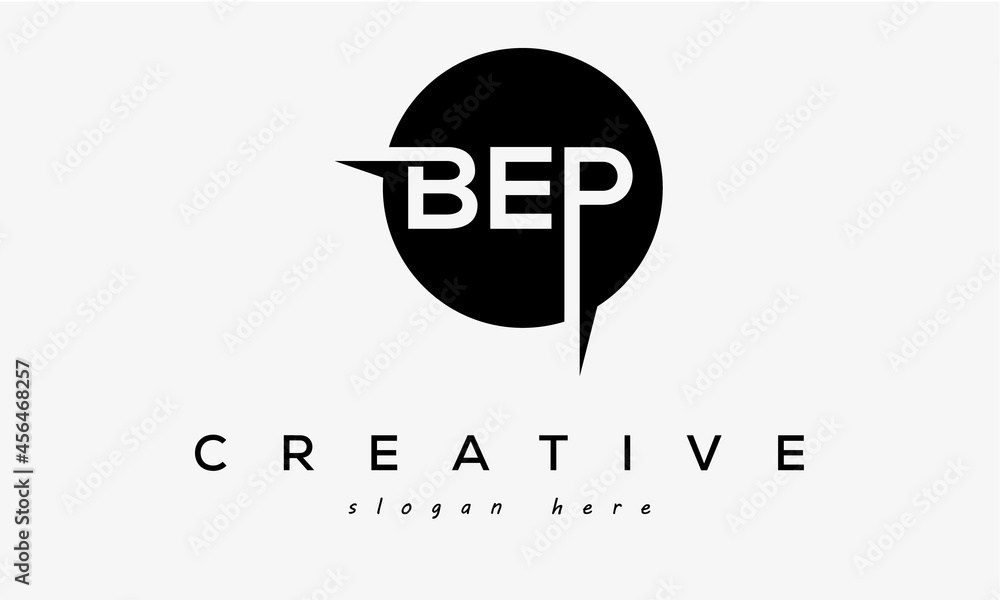 BEP creative circle letters logo design victor Stock Vector | Adobe Stock