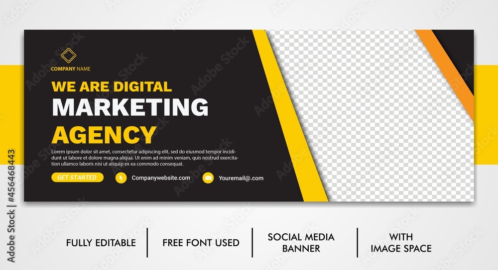 Digital Marketing banner, digital business marketing promotion timeline ...