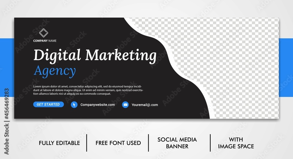 Digital Marketing banner, digital business marketing promotion timeline ...