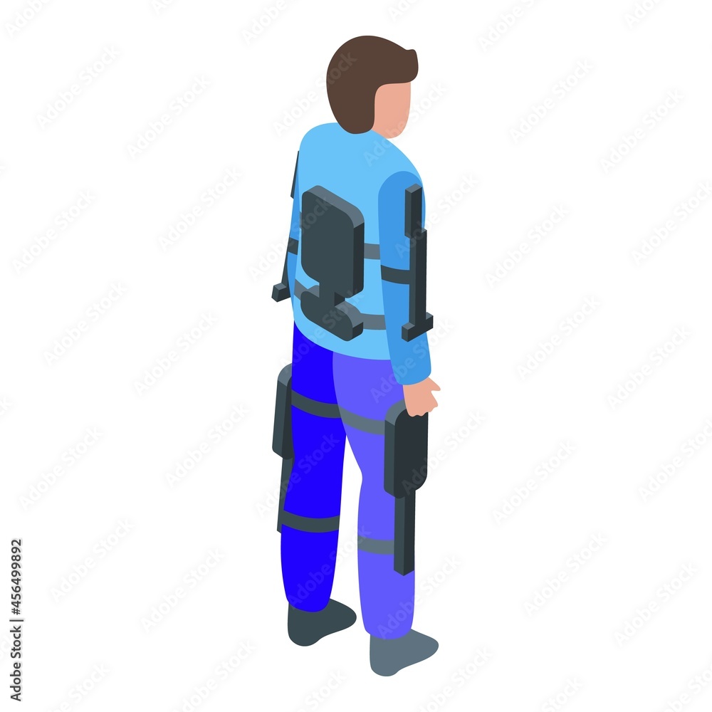 Future exoskeleton icon isometric vector. Robot suit, Human body Stock ...