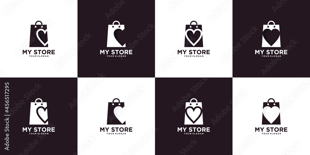 my store logo inspiration with shopping bag concept. Stock Vector ...
