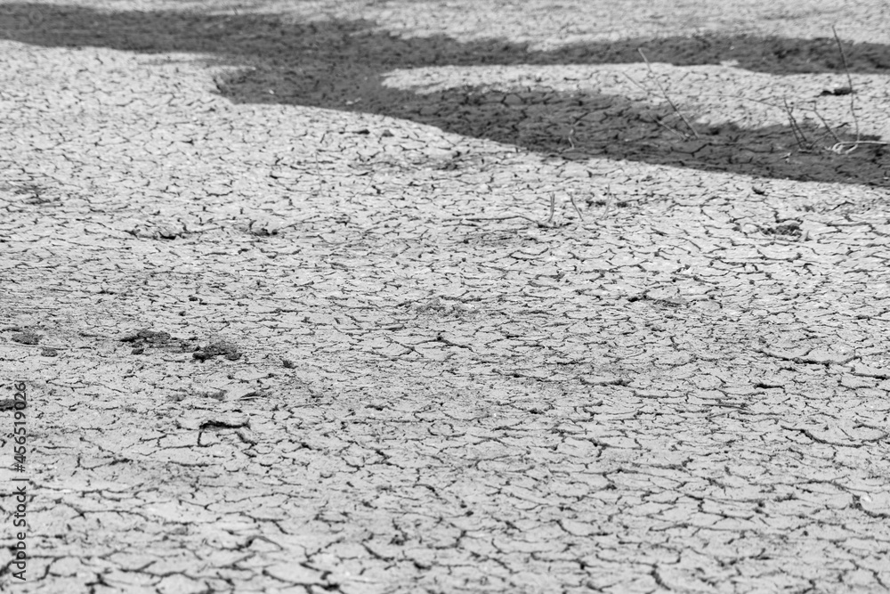 Mudflat cracked desert barren surface for natural background, layer ...