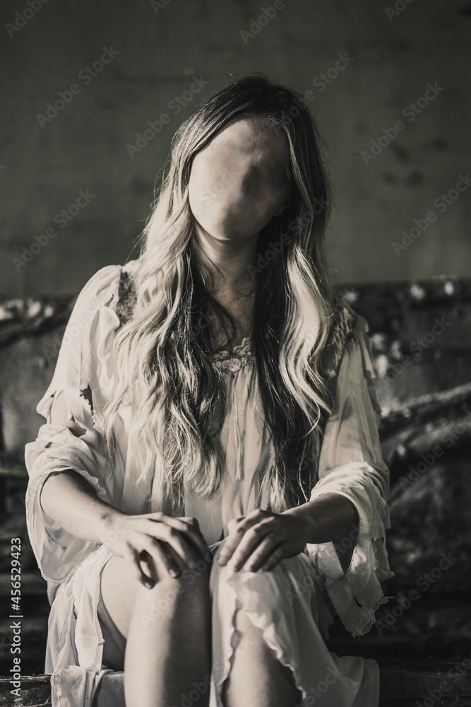 Faceless Woman scary Stock Photo | Adobe Stock
