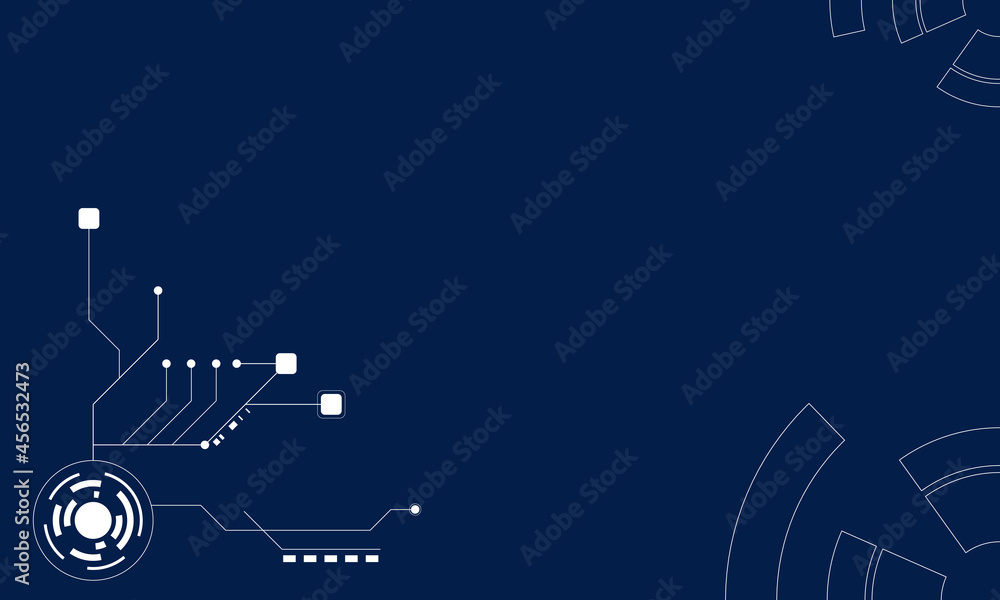 Network blue print with line and dot structure in connection computer ...