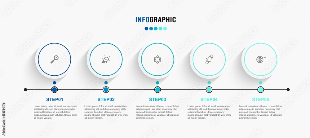 Vektorová grafika „Business data visualization. Process chart. Abstract ...