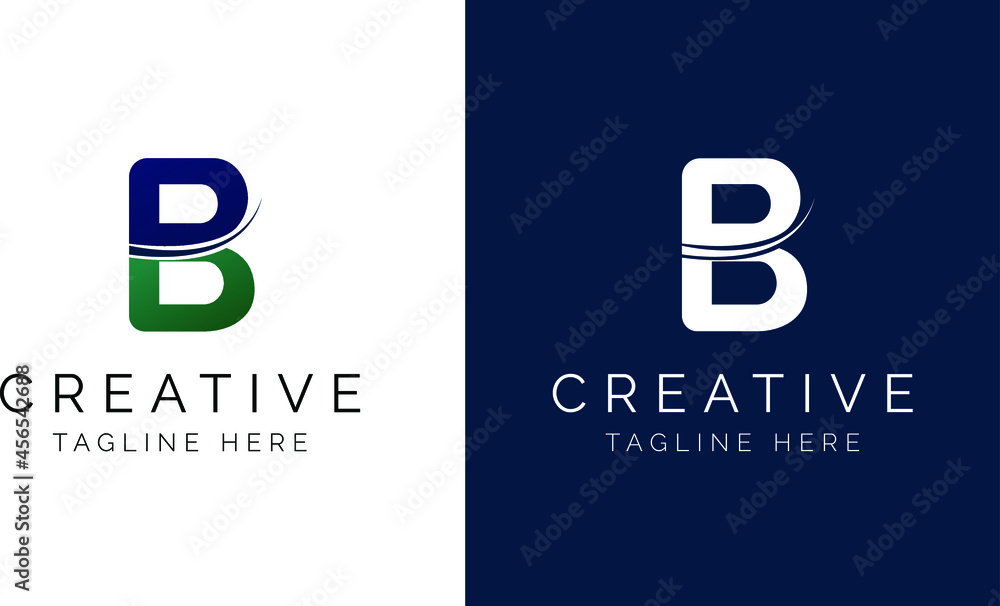 B Alphabet Logo Vector in Multiple colors and Modern Style. Premium ...
