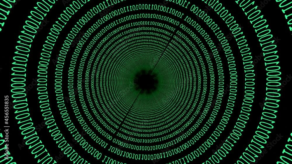 Video Stock Binary code black and green background with digits moving on screen, Concept of ...
