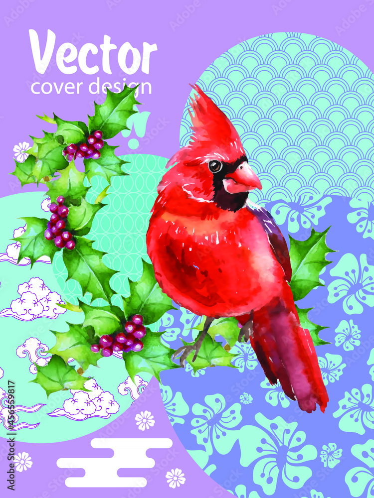 Cover template set with Patterns in Modern Style geometric ornate ...