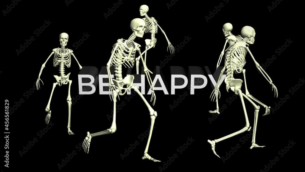 Skeleton marching in a circle. Animation footage. 3D animation of skeletons. vídeo de Stock ...