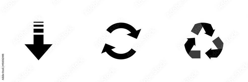 Conjunto de icono de reducir, reutilizar y reciclar. Concepto de ...