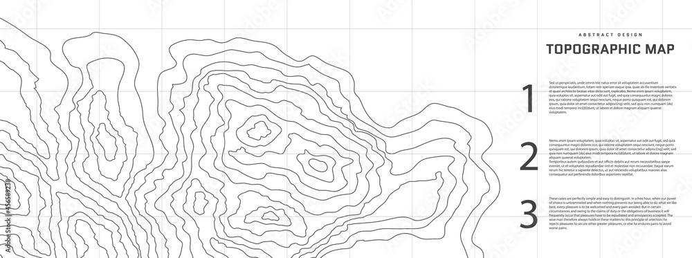 Topographic map abstract background. Outline cartography landscape ...