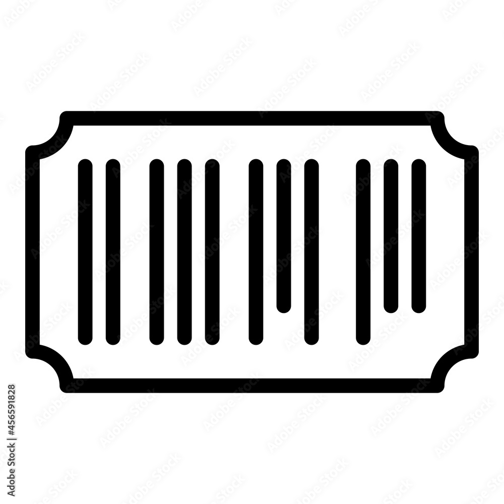 Ticket Barcode Vector