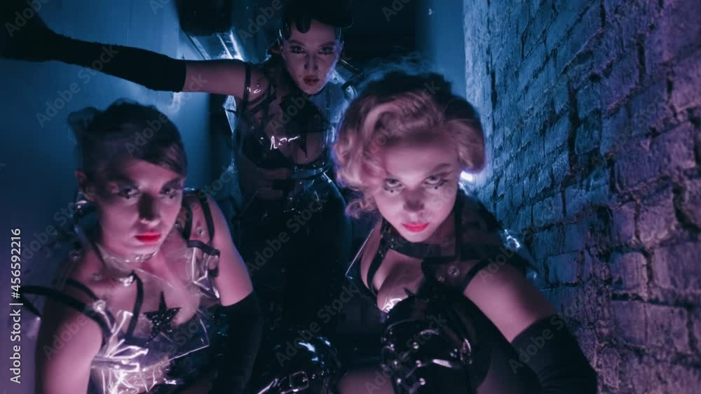 Fantastic video of sexy cyber raver girls filmed in fluorescent ...