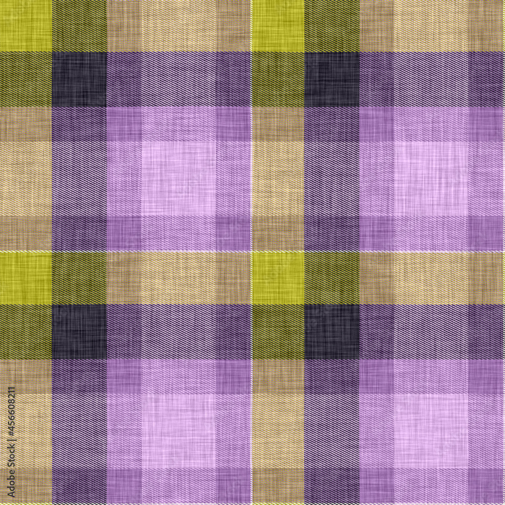 Traditional gingham plaid woven linen texture. Seamless winter style ...