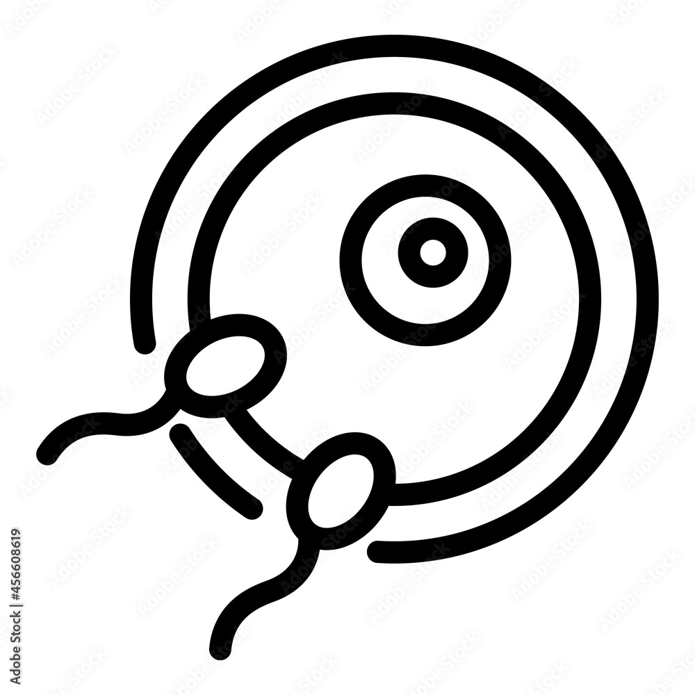 Human reproduction icon outline vector. Reproductive system. Embryo ...