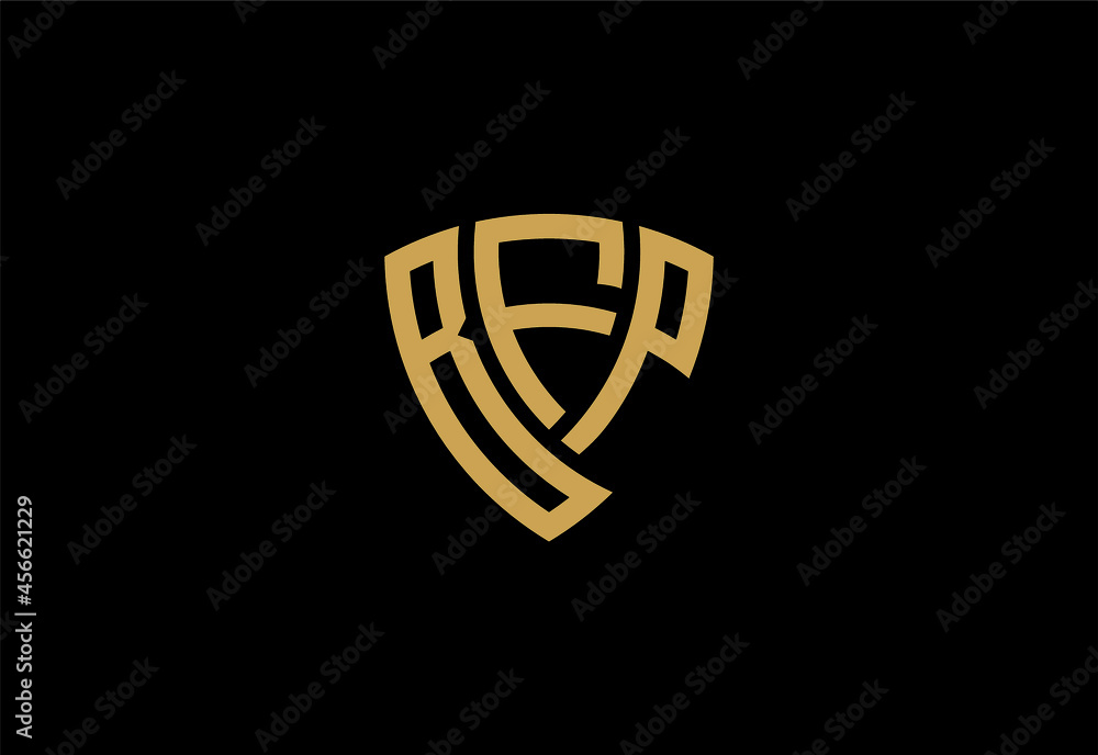 BFP creative letter shield logo design vector icon illustration Stock ...