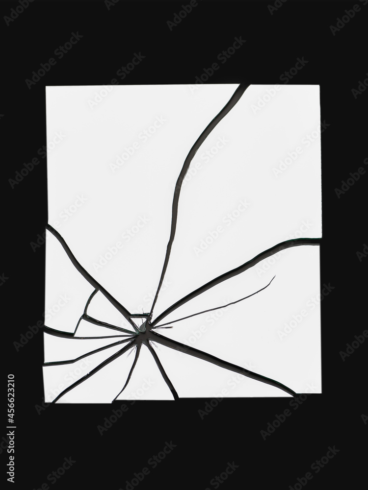 Broken Glass On A Black Background Vertical Photo Of Broken Glass Fractured Mirror Mosaic