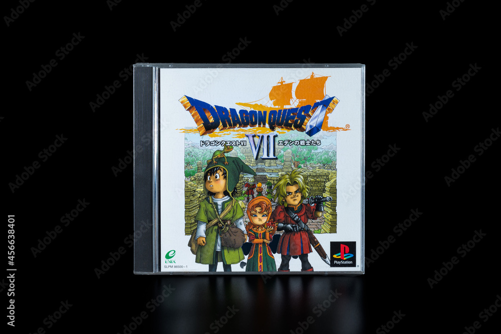 Fukuoka, Japan - september 13, 2021 : Dragon Quest VII by Enix software ...