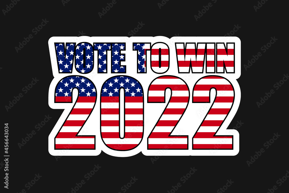 american elections 2022 vote vector illustration. collection of badge ...