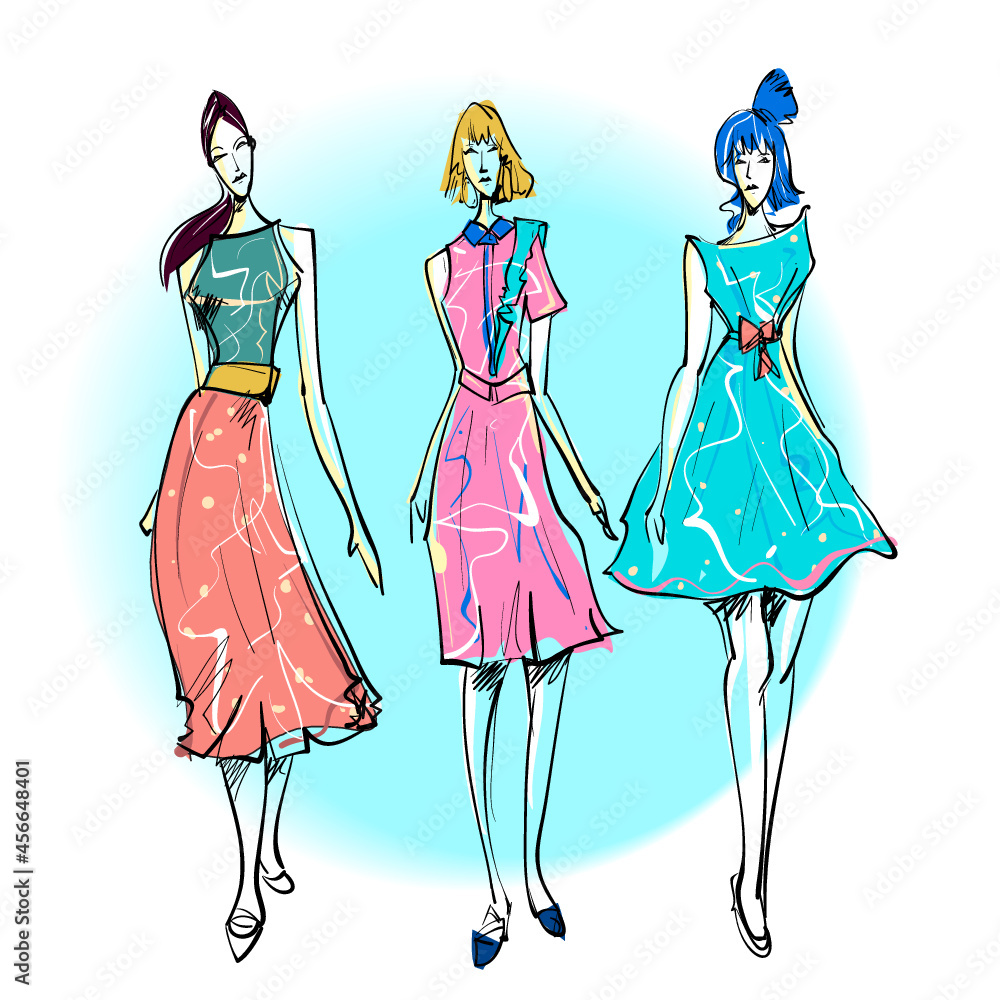 fashion graphical vector illustration Stock Vector | Adobe Stock