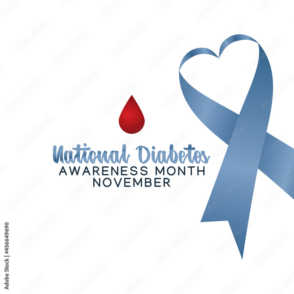 vector graphic of national diabetes awareness month good for national ...