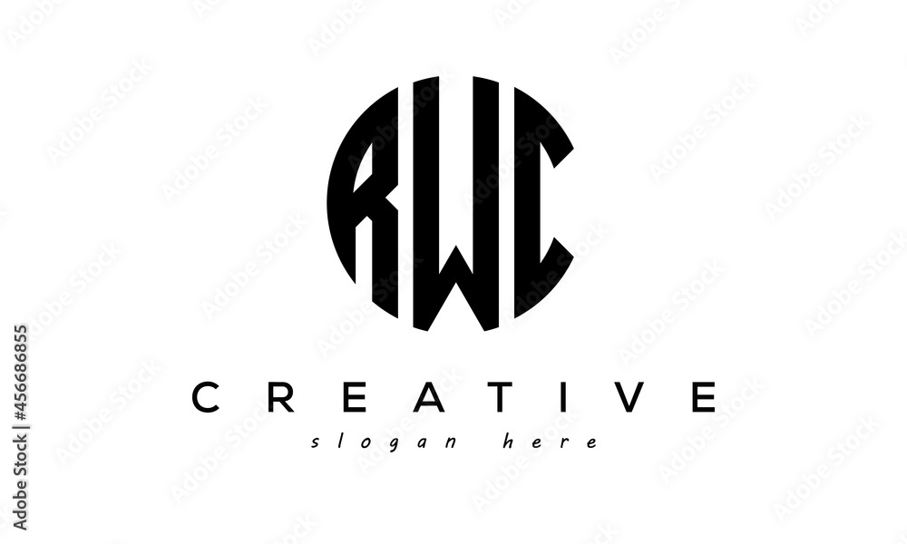 Letter RWC creative circle logo design vector Stock Vector | Adobe Stock