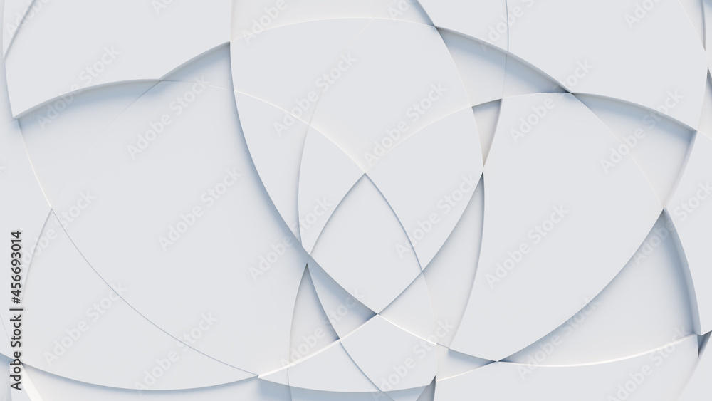 White, Tech Background with a Geometric 3D Structure. Clean, Minimal ...
