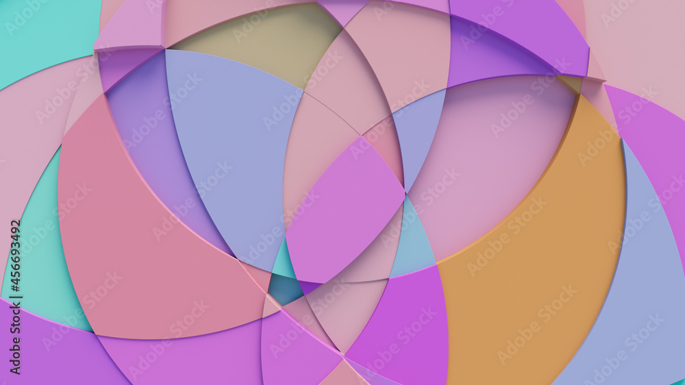 Pastel Colored Tech Background with a Geometric 3D Structure. Clean ...