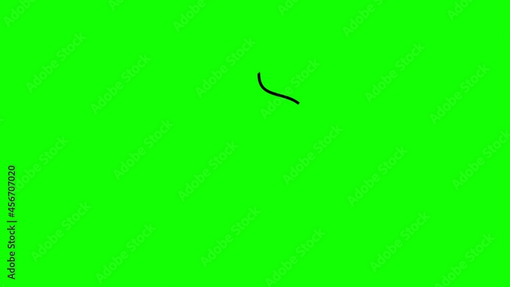 Music note line icon animation on the green screen background. 4K video ...