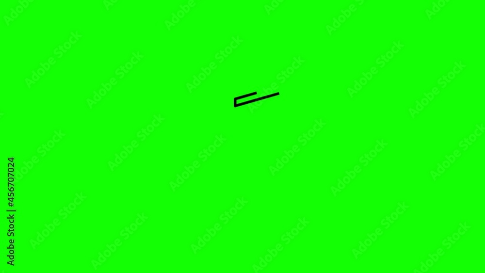 Music note line icon animation on the green screen background. 4K video ...