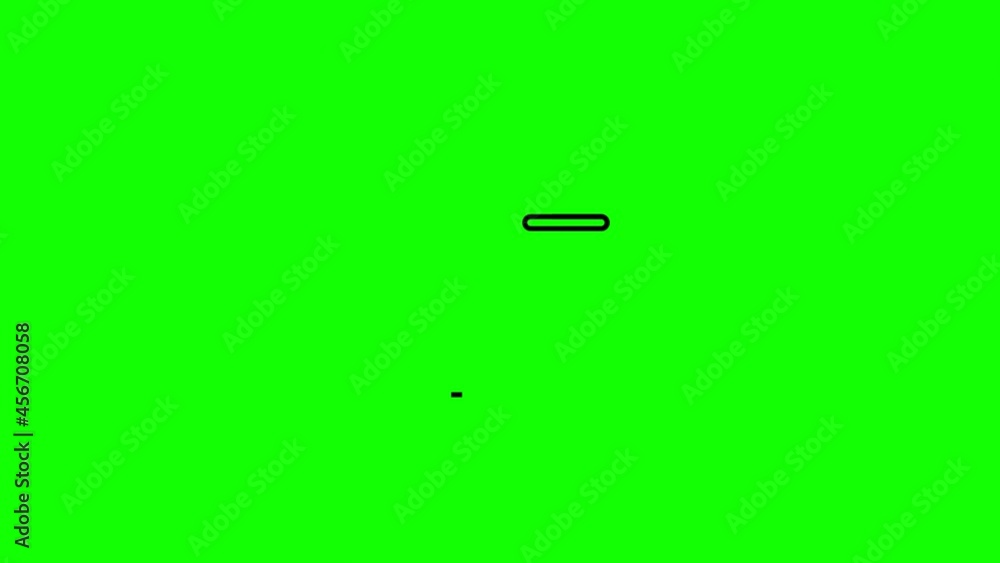 Printer line icon animation on the green screen background. 4K video ...