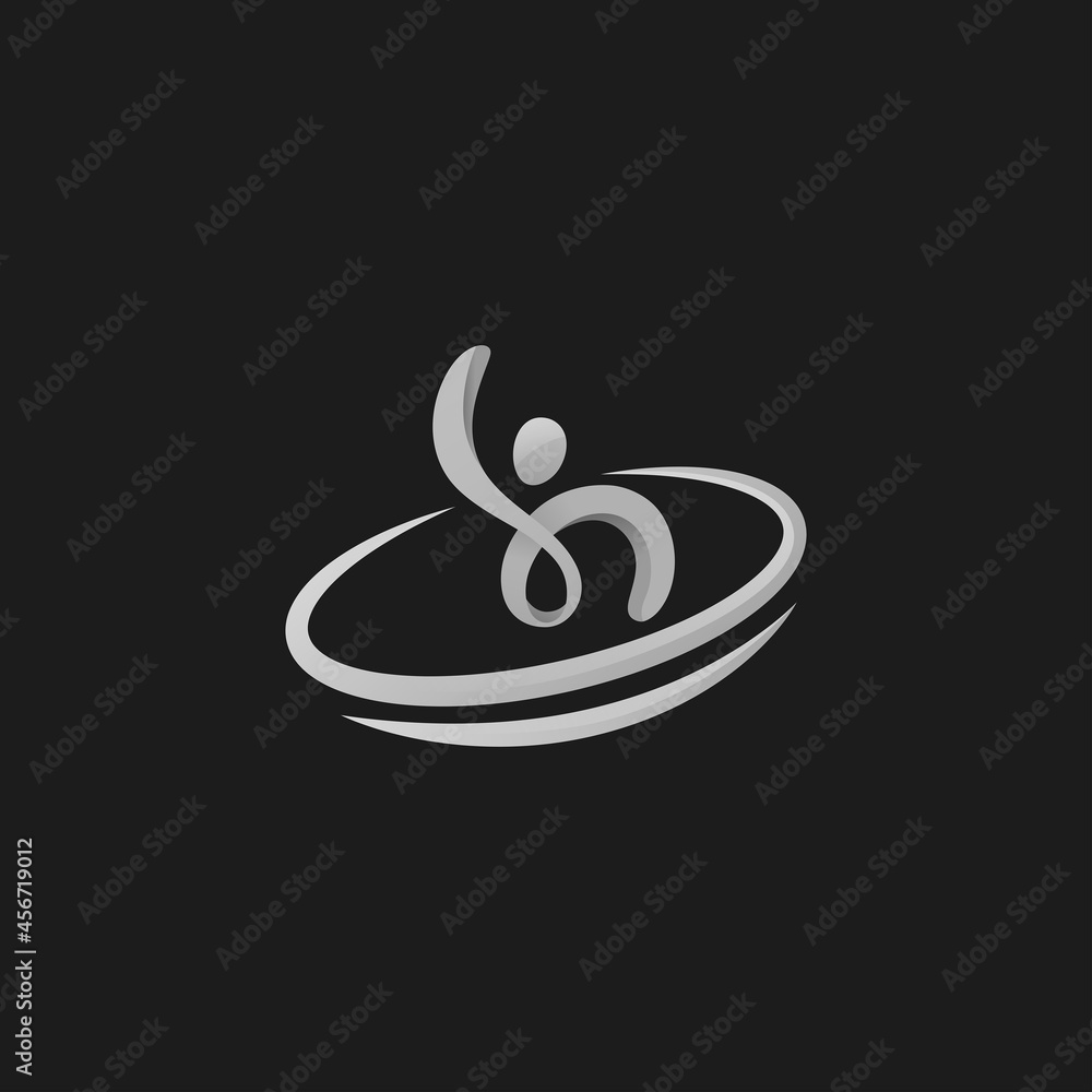 Sports Athlete Games Abstract Mark Pictorial Emblem Logo Symbol Iconic ...