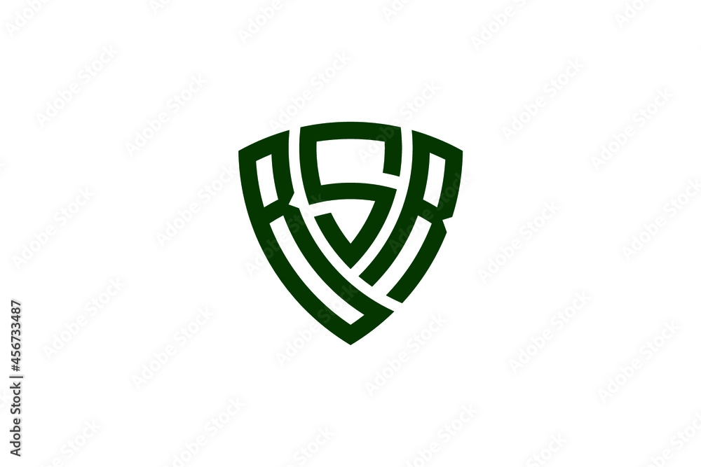 bsr creative letter shield logo design vector icon illustration Stock ...