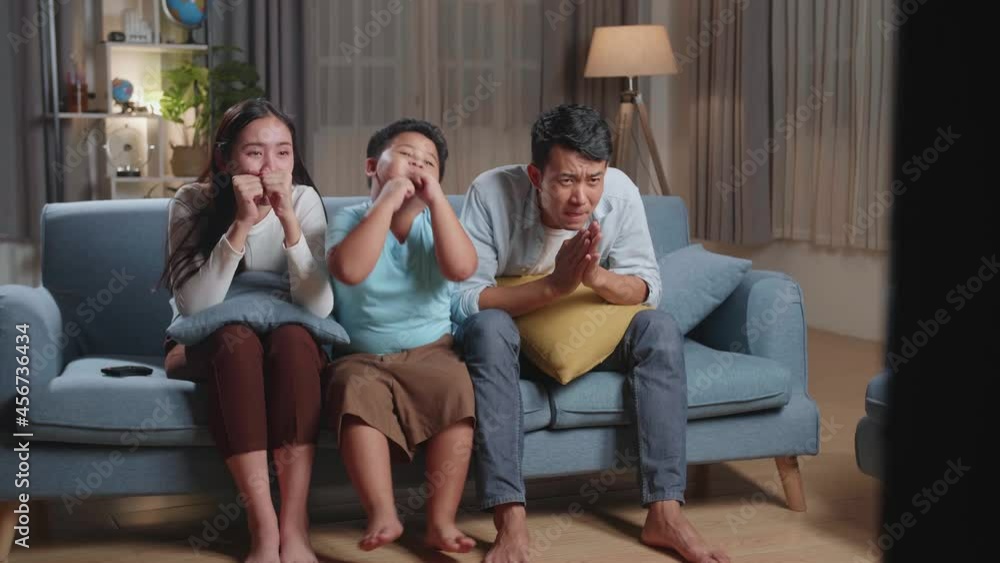 Upset Asian Family Is Frustrated About The Loss Of The Team In Game ...