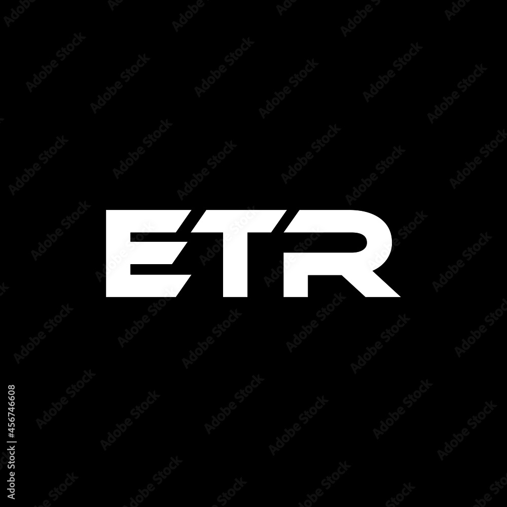 ETR letter logo design with black background in illustrator, vector ...