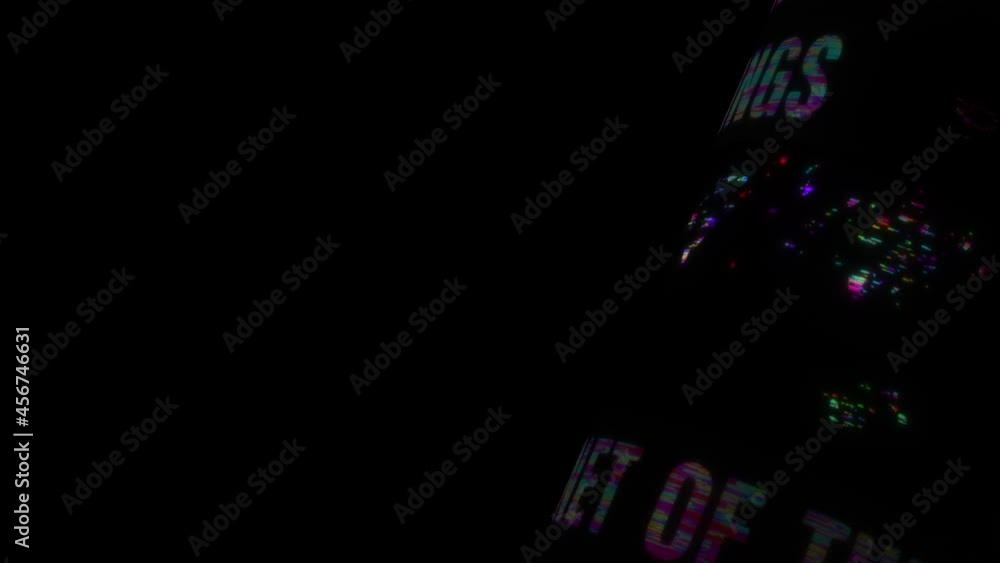 Internet Of Thing colorful rotation glitch text effect 3D tube ...
