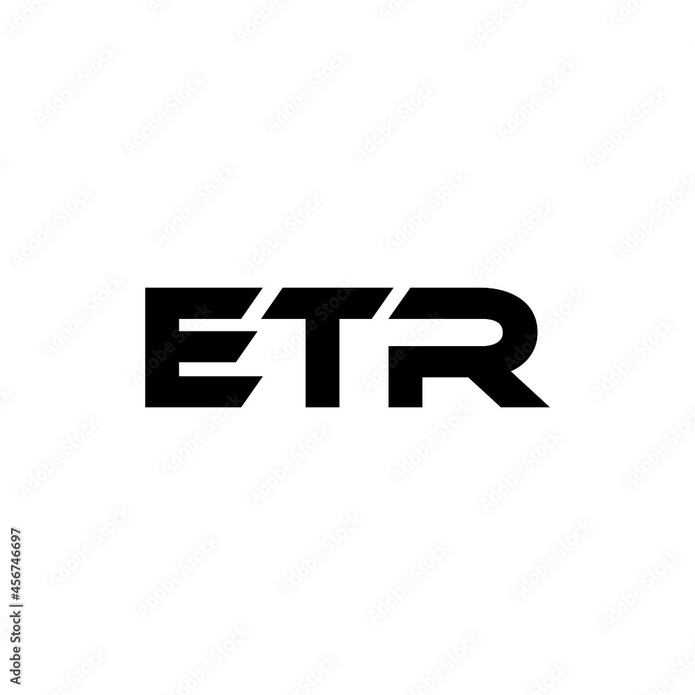 ETR letter logo design with white background in illustrator, vector ...