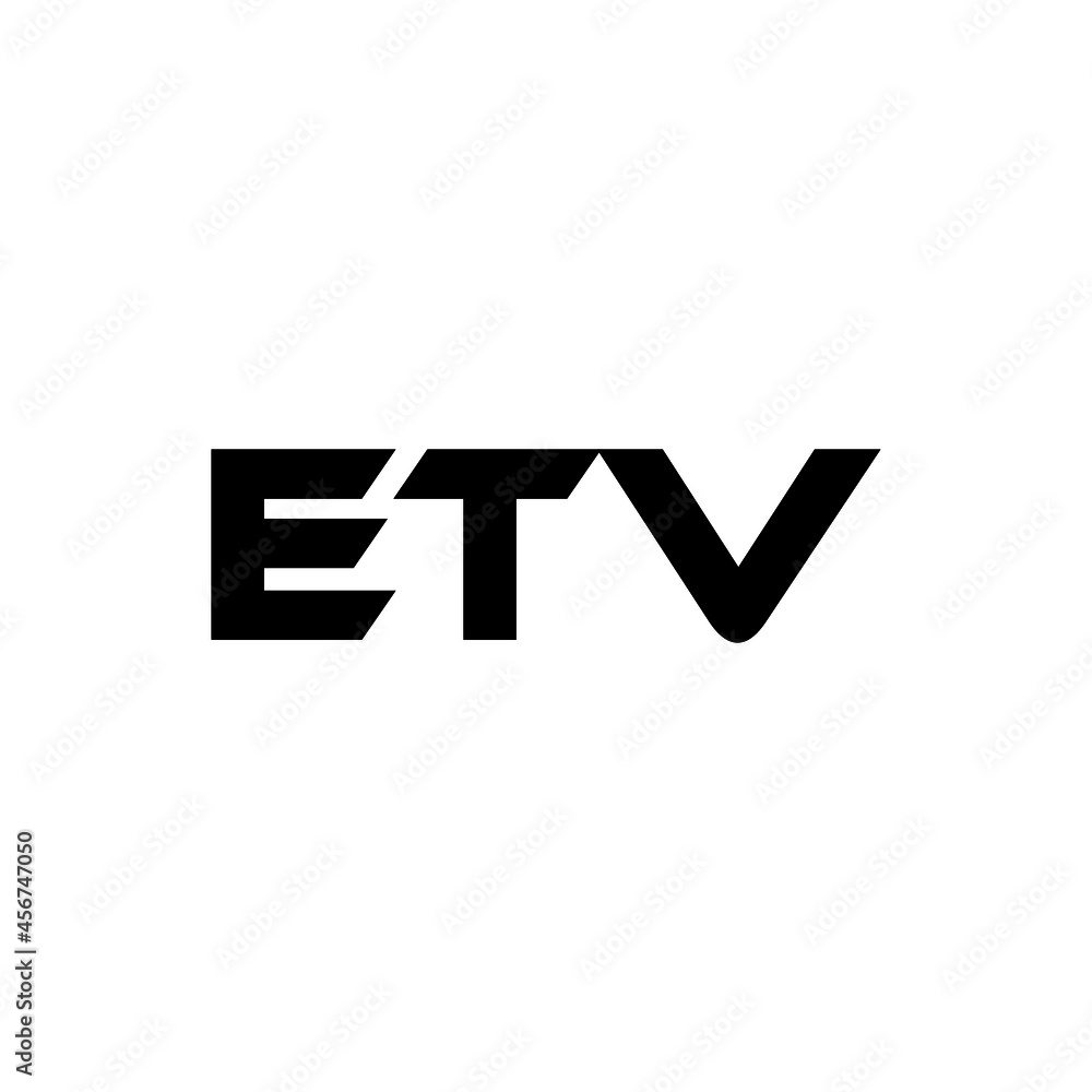 ETV letter logo design with white background in illustrator, vector ...