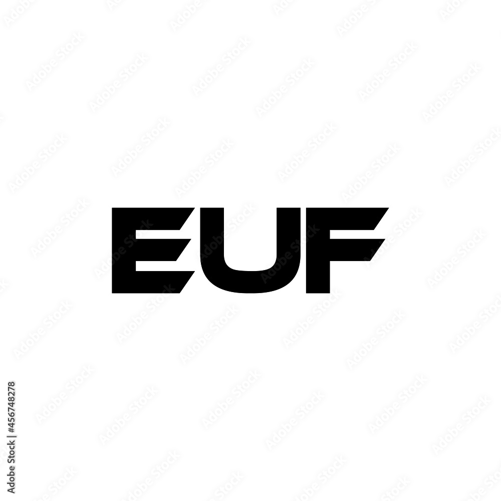 EUF letter logo design with white background in illustrator, vector ...