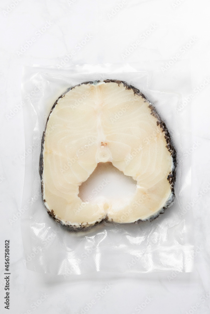 Snow fish in vacuum package for delicious good meal. Snow fish are ...