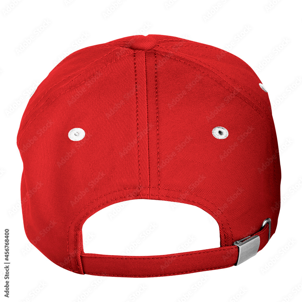 Use this Back View Strapback Cap Mockup In Fiery Red Color, is a simple ...